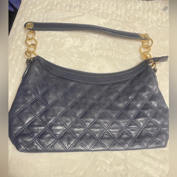Talbots | Bags | Vintage Classic Talbots Navy Blue Quilted Leather ...